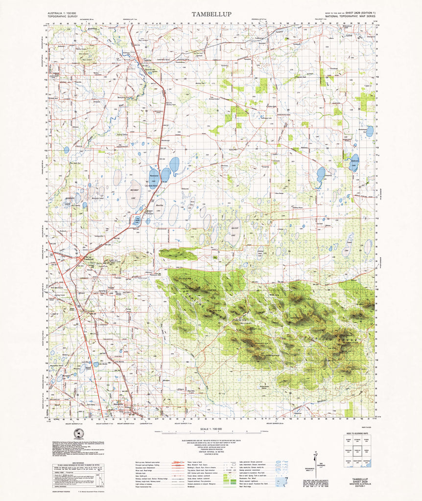 Buy 2429 Tambellup 1:100k Topographic Map