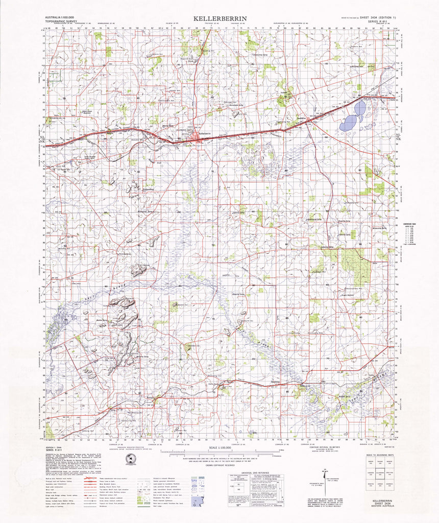 Buy 2434 Kellerberrin 1:100k Topographic Map