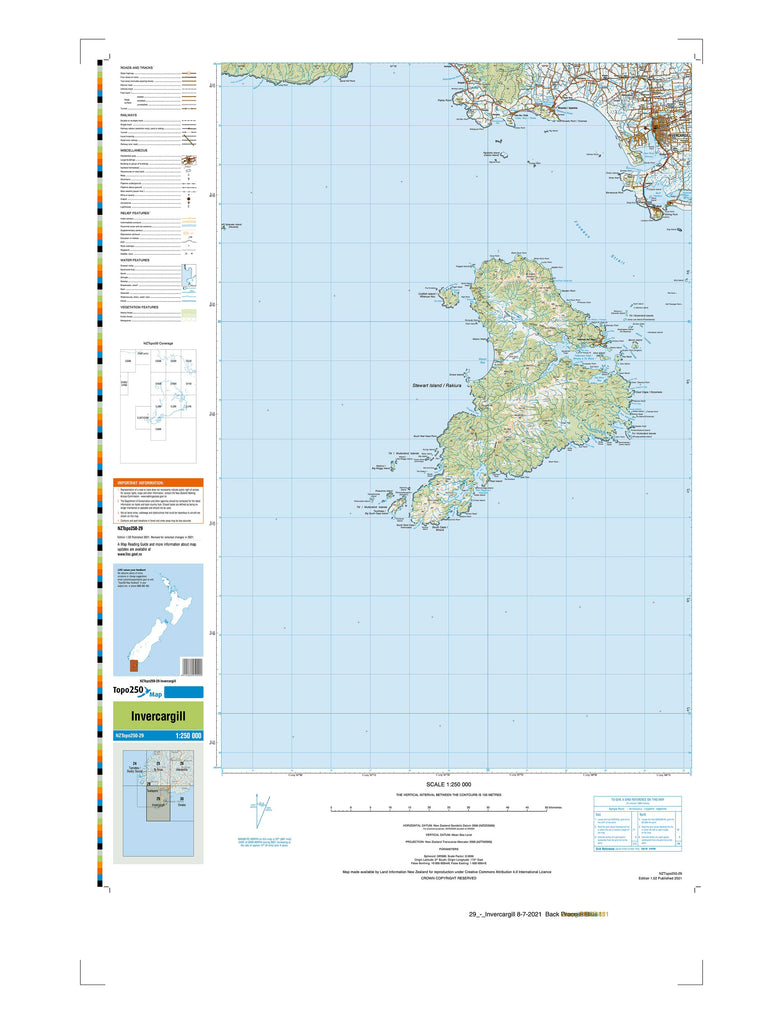 Buy 29 - Invercargill Topo250 map