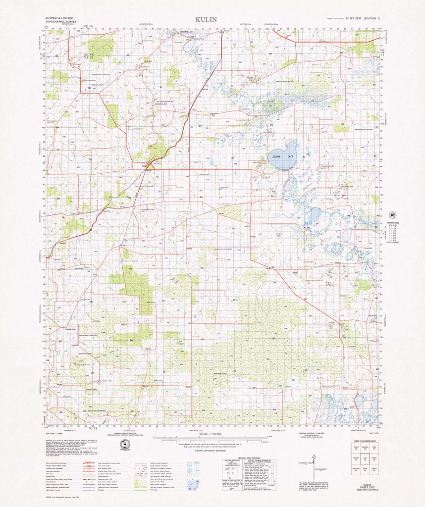 Buy 2532 Kulin 1:100k Topographic Map
