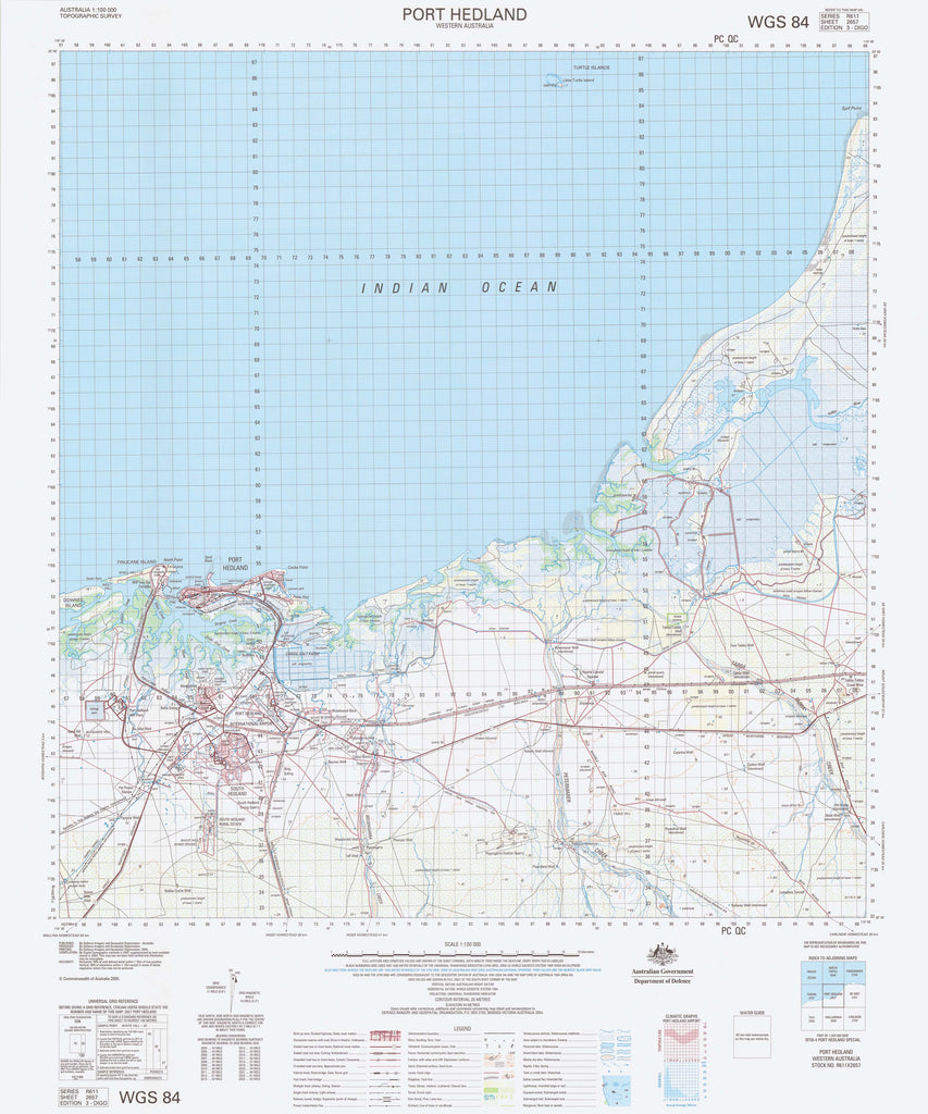 Buy 2657 Port Hedland 1:100k Topographic Map