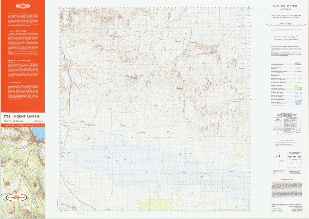 Buy 2753 Mount Marsh 1:100k Topographic Map