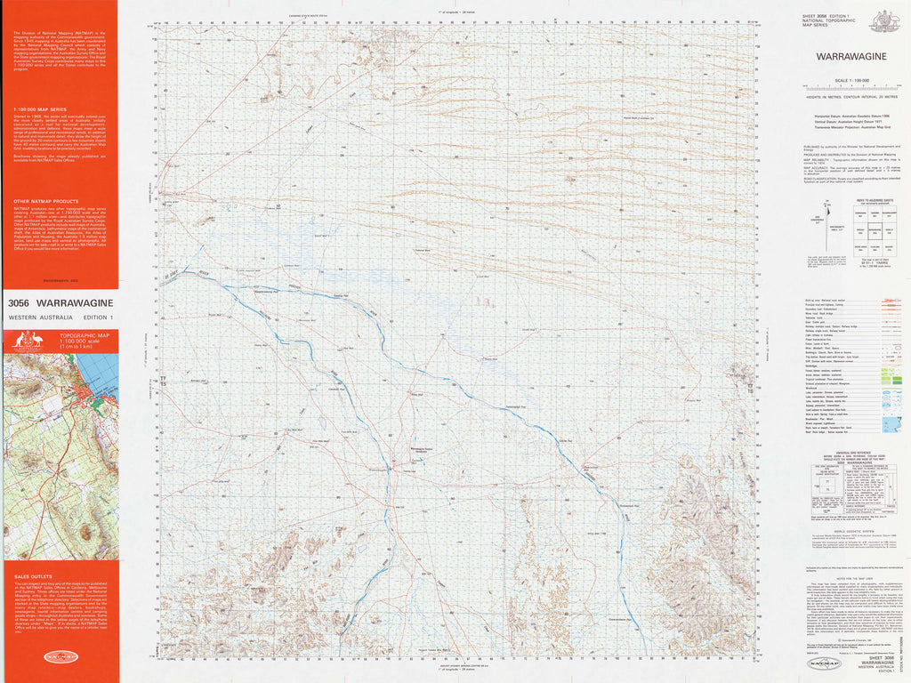 Buy 3056 Warrawagine 1:100k Topographic Map