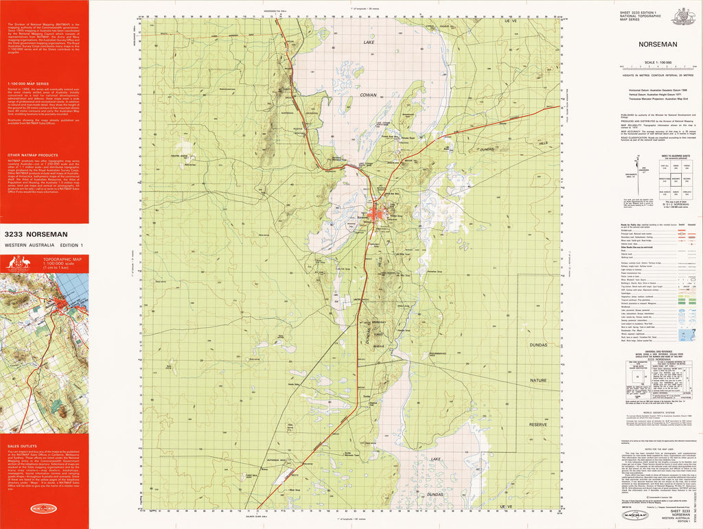 Buy 3233 Norseman 1:100k Topographic Map