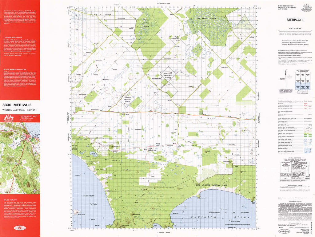 Buy 3330 Merivale 1:100k Topographic Map