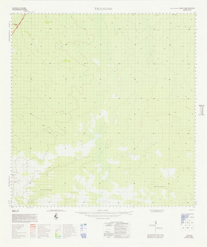 Buy 3360 Thangoo 1:100k Topographic Map