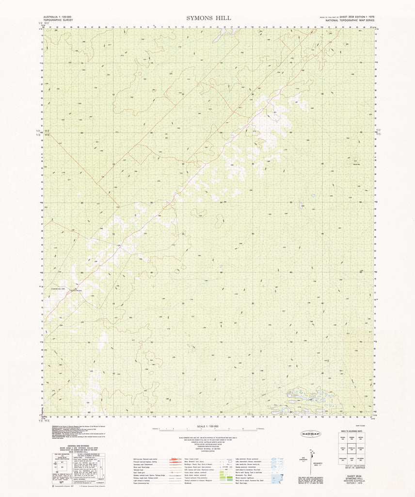 Buy 3534 Symons Hill 1:100k Topographic Map