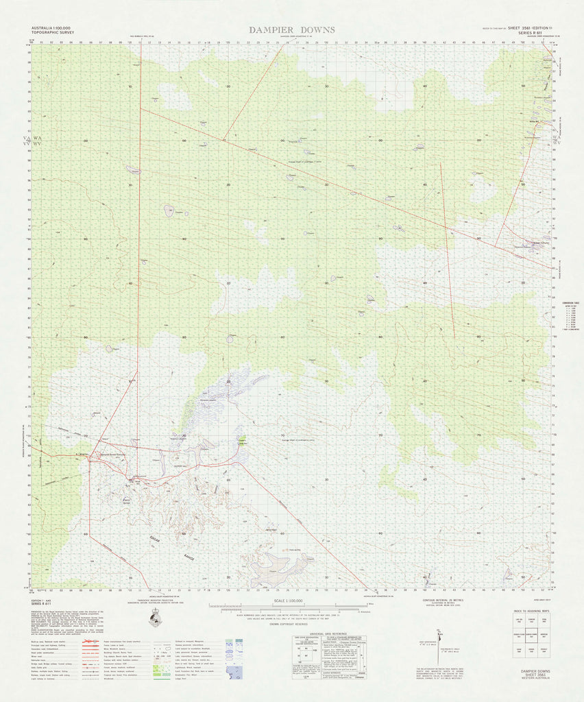 Buy 3561 Dampier Downs 1:100k Topographic Map