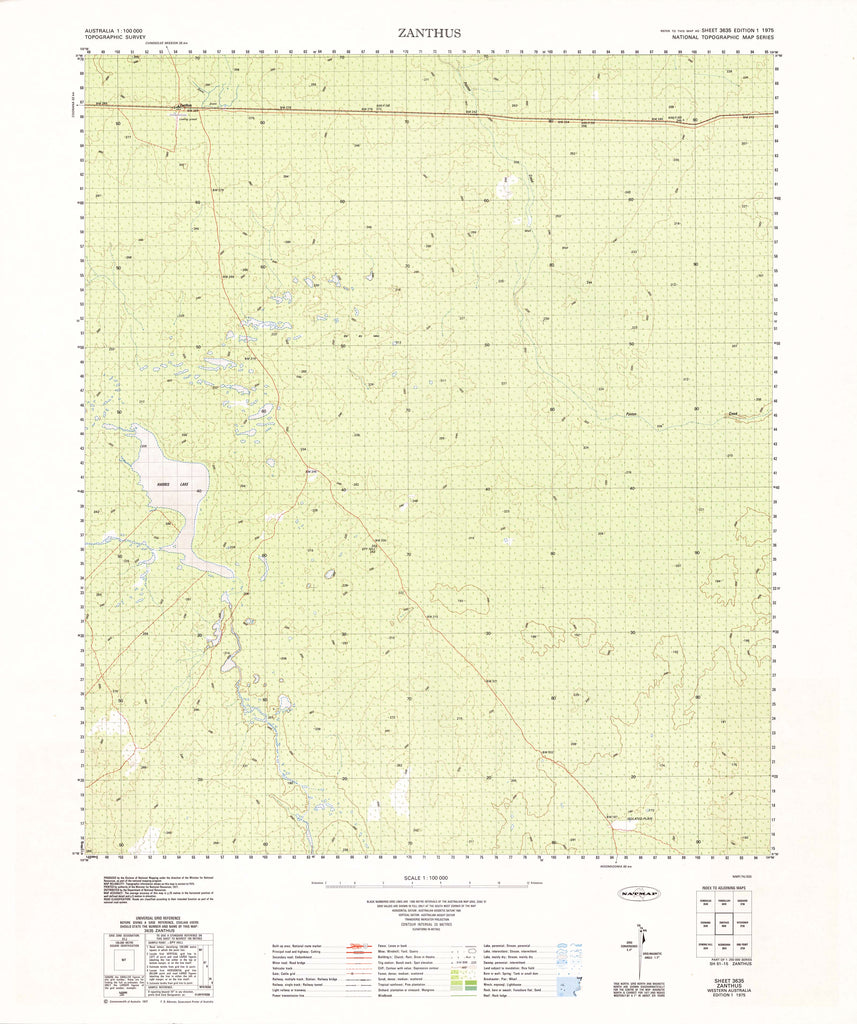 Buy 3635 Zanthus 1:100k Topographic Map