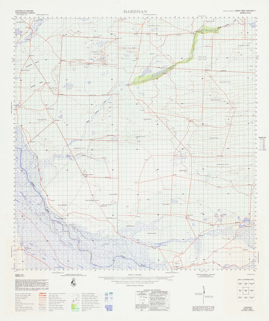 Buy 3861 Hardman 1:100k Topographic Map