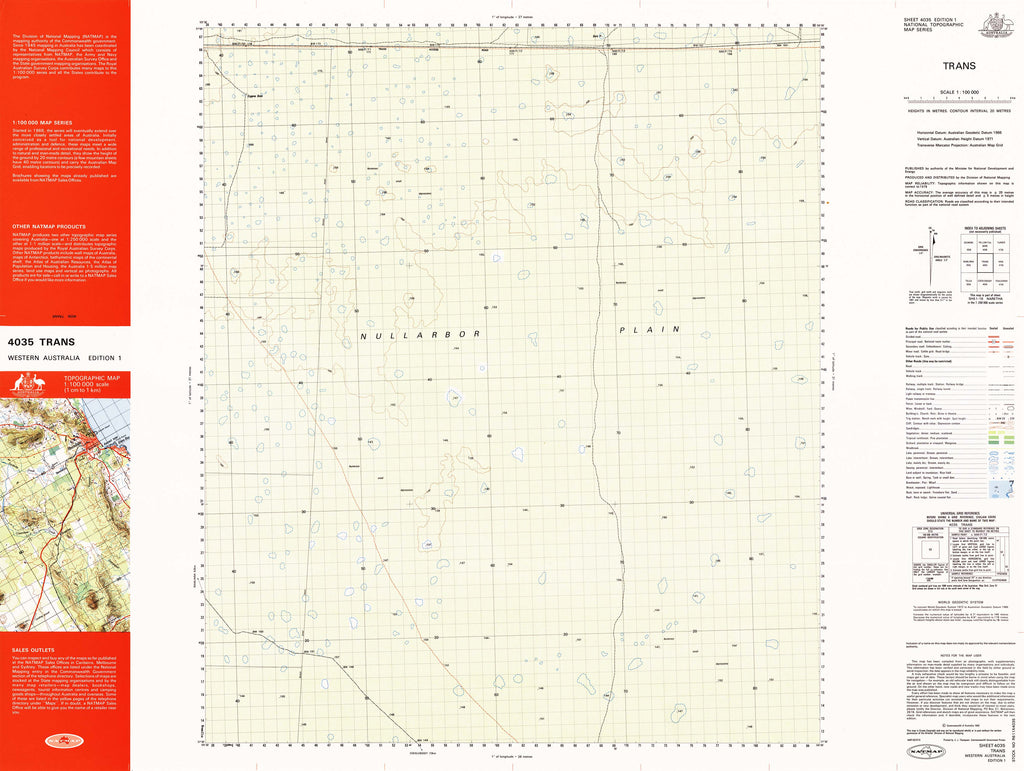 Buy 4035 Trans 1:100k Topographic Map