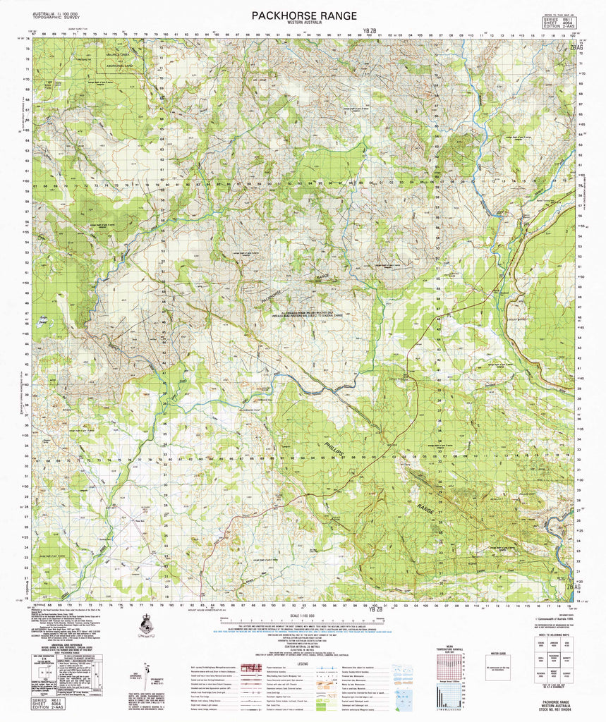 Buy 4064 Packhorse Range 1:100k Topographic Map