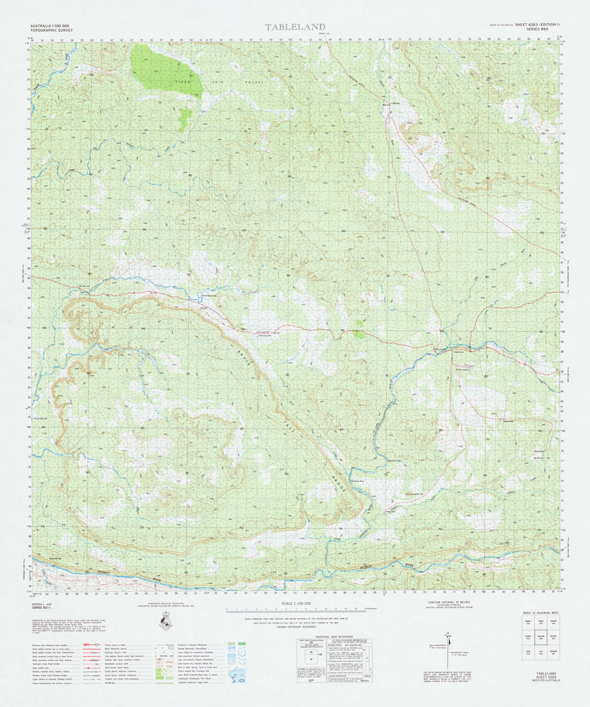 Buy 4263 Tableland 1:100k Topographic Map