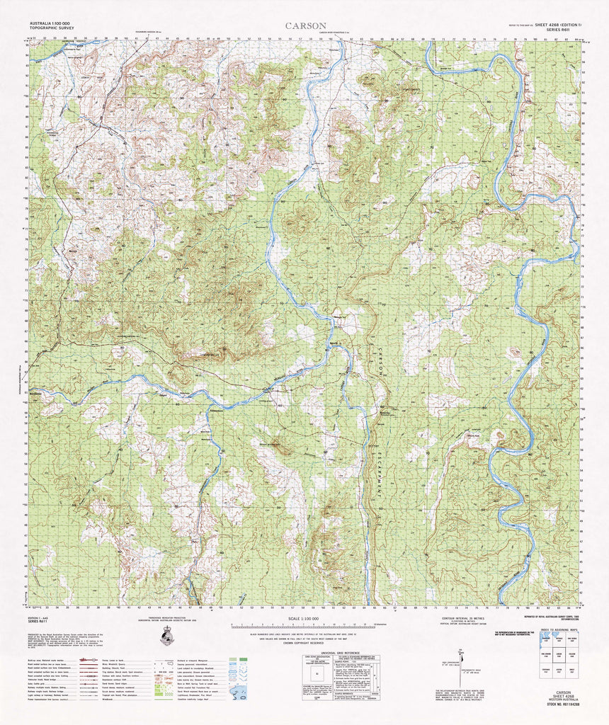 Buy 4268 Carson 1:100k Topographic Map