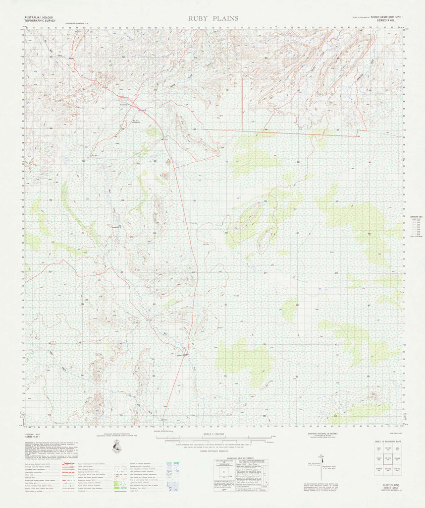 4460 Ruby Plains 1:100k Topographic Map | Mapworld