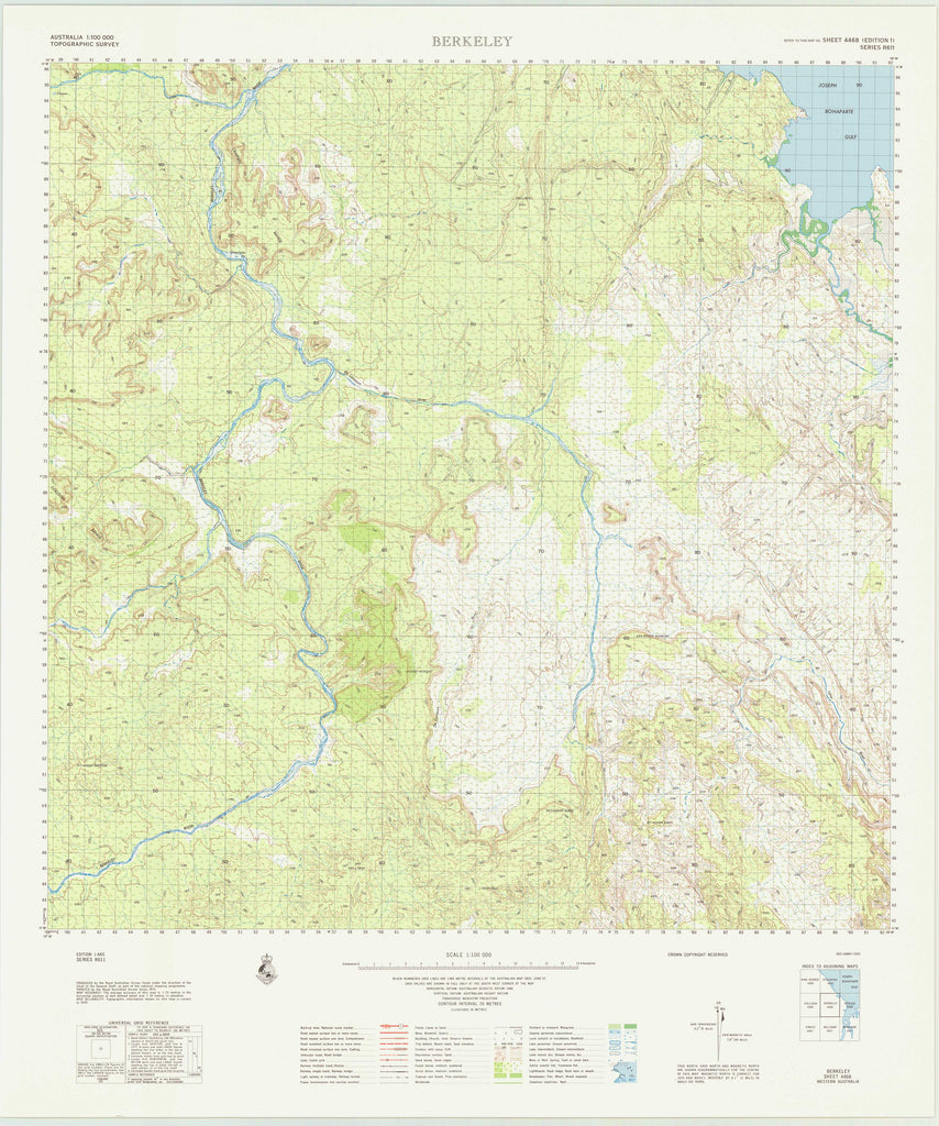 Buy 4468 Berkeley 1:100k Topographic Map