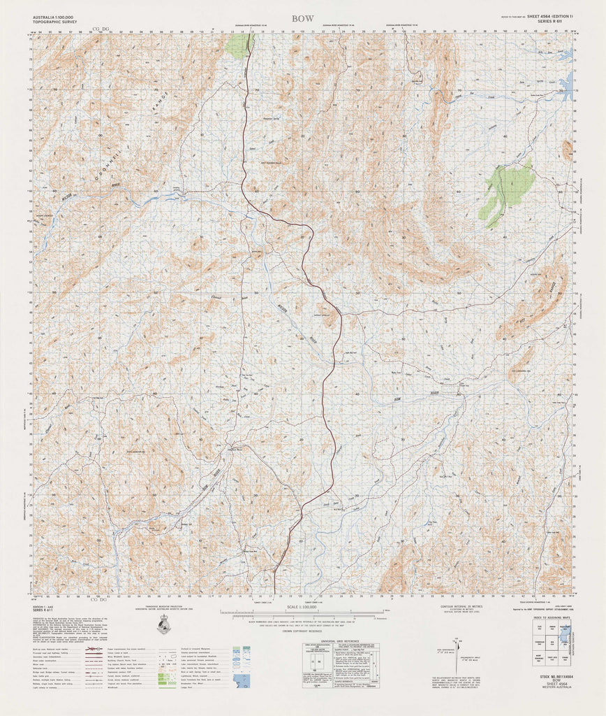 Buy 4564 Bow 1:100k Topographic Map