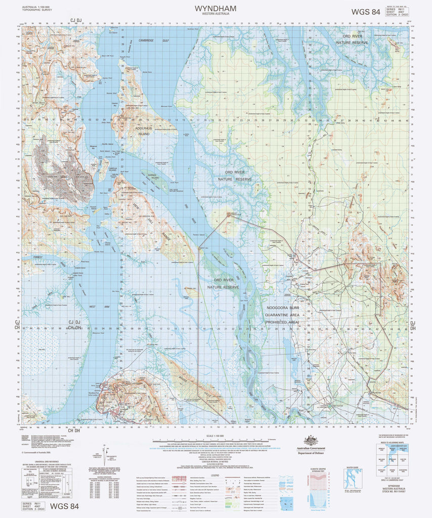 4567 Wyndham 1:100k Topographic Map | Mapworld