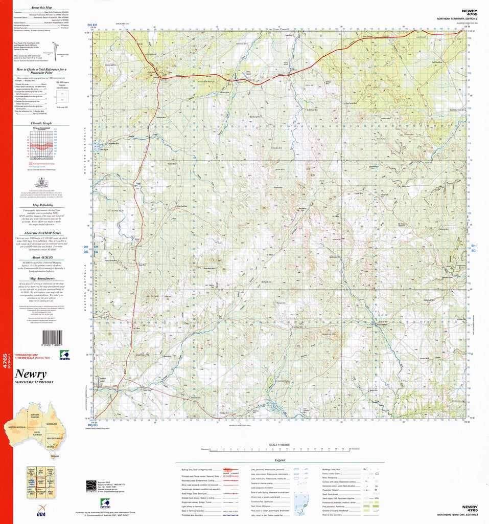 4765 Newry 1:100k Topographic Map | Mapworld
