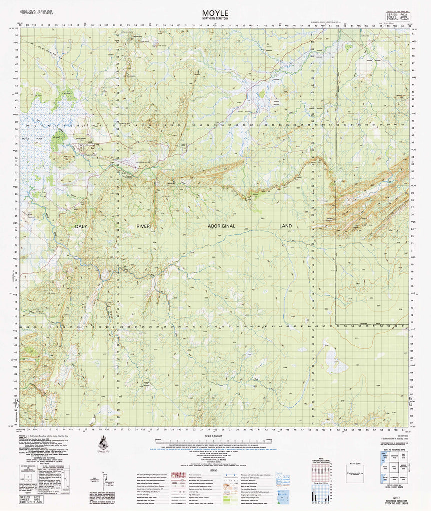 Buy 4969 Moyle 1:100k Topographic Map
