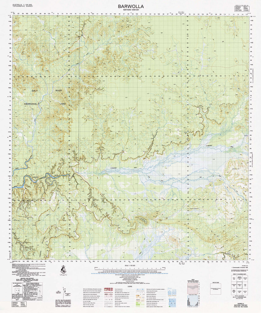Buy 5068 Barwolla 1:100k Topographic Map
