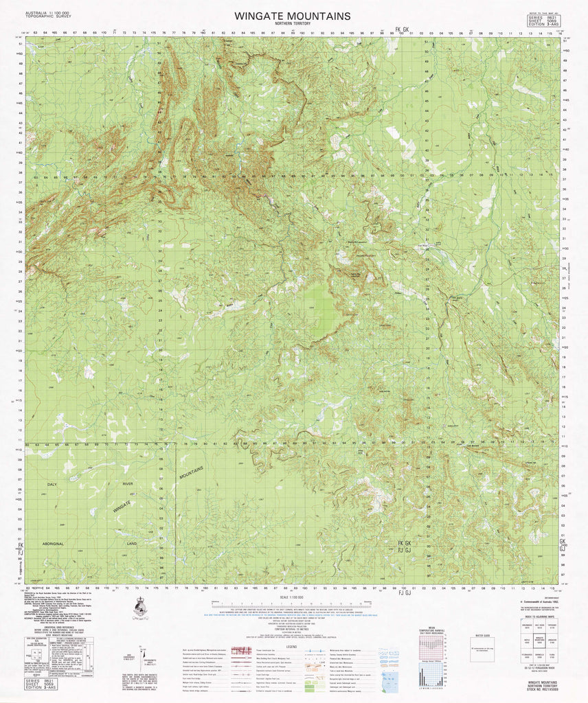 Buy 5069 Wingate Mountains 1:100k Topographic Map