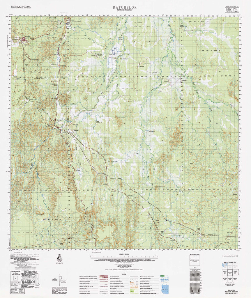 Buy 5171 Batchelor 1:100k Topographic Map