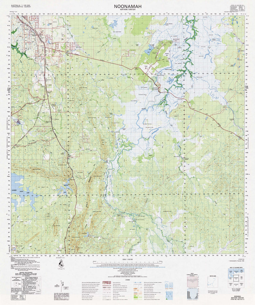 5172 Noonamah 1:100k Topographic Map | Mapworld