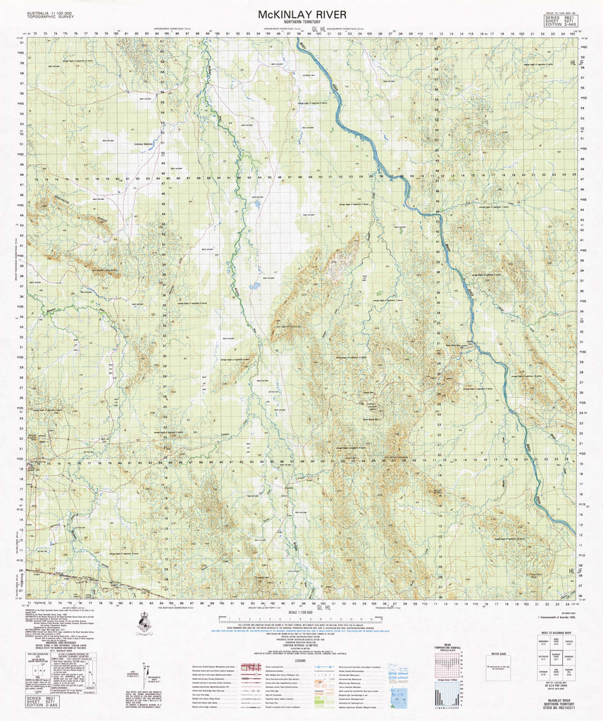 5271 Mckinlay River 1:100k Topographic Map | Mapworld