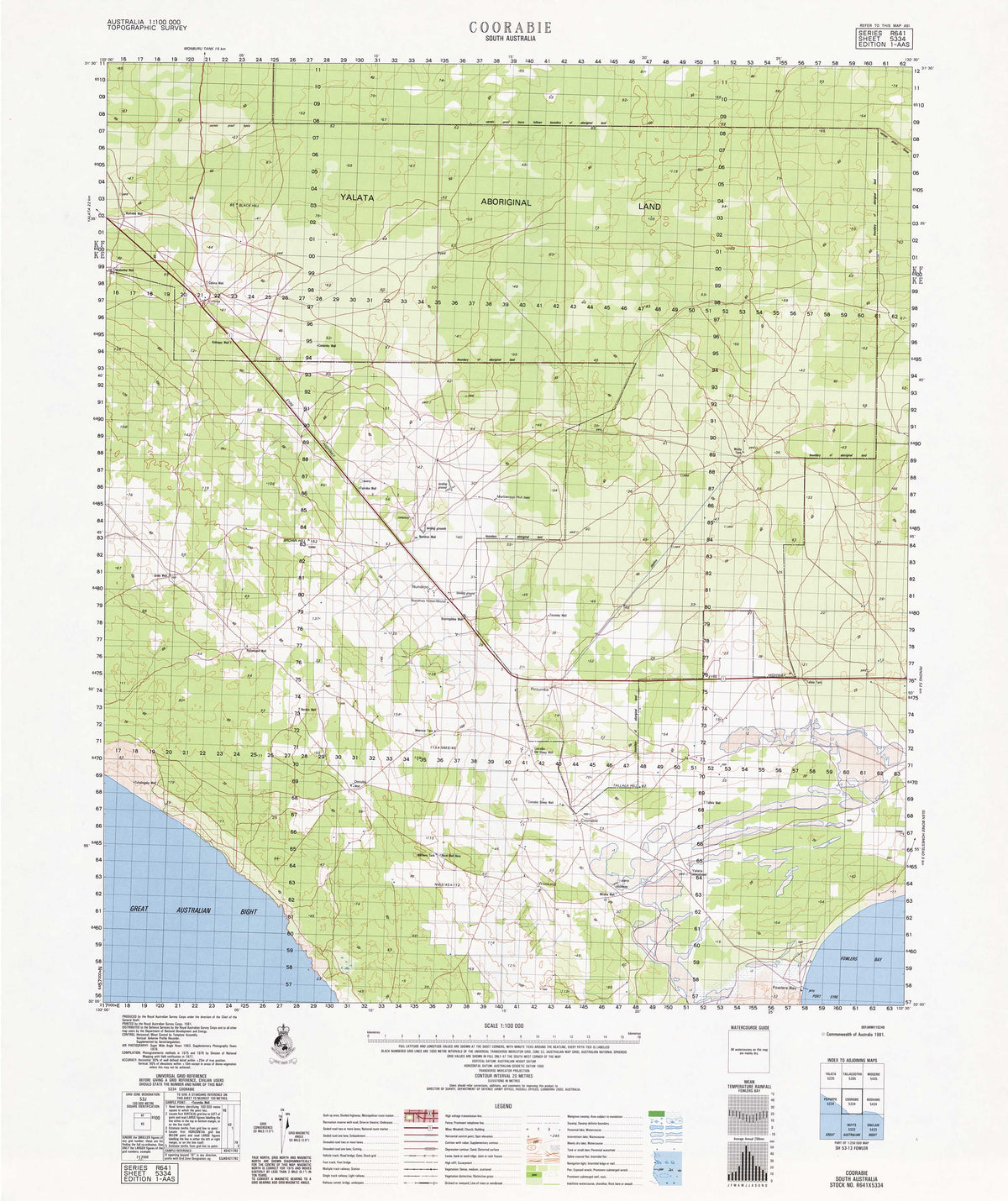 5334 Coorabie 1:100k Topographic Map | Mapworld