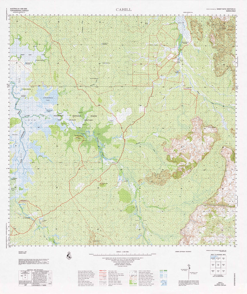 Buy 5472 Cahill 1:100k Topographic Map