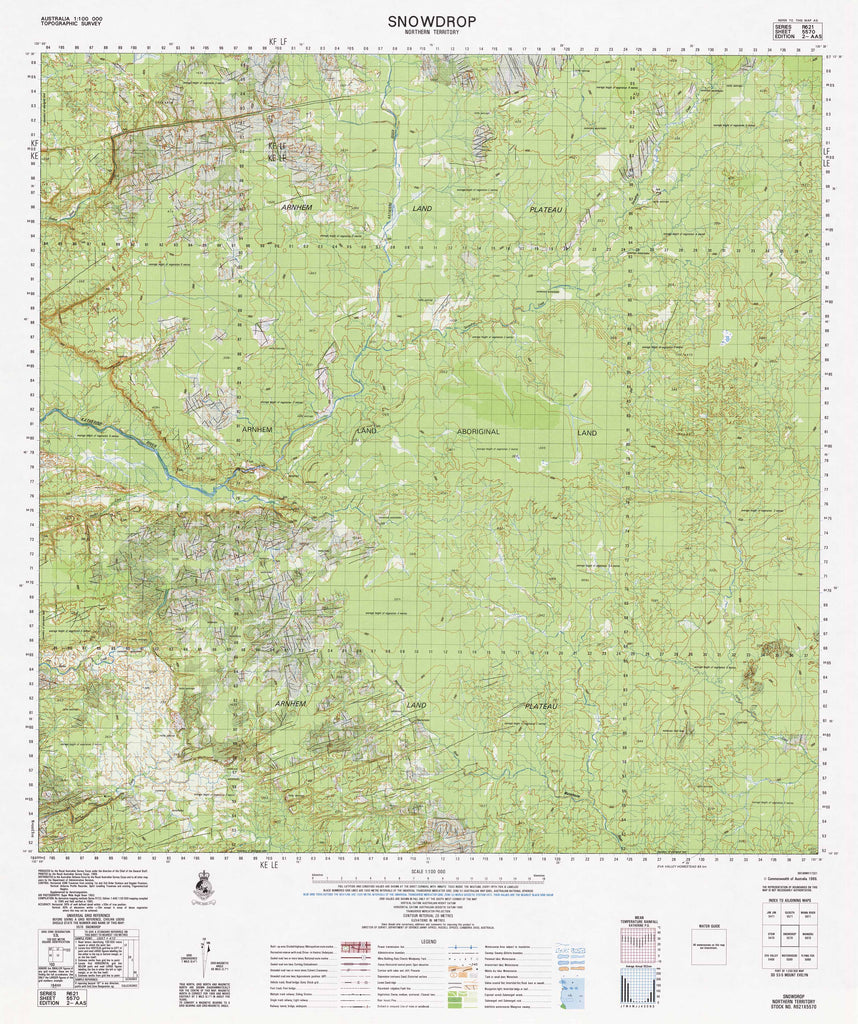 Buy 5570 Snowdrop 1:100k Topographic Map