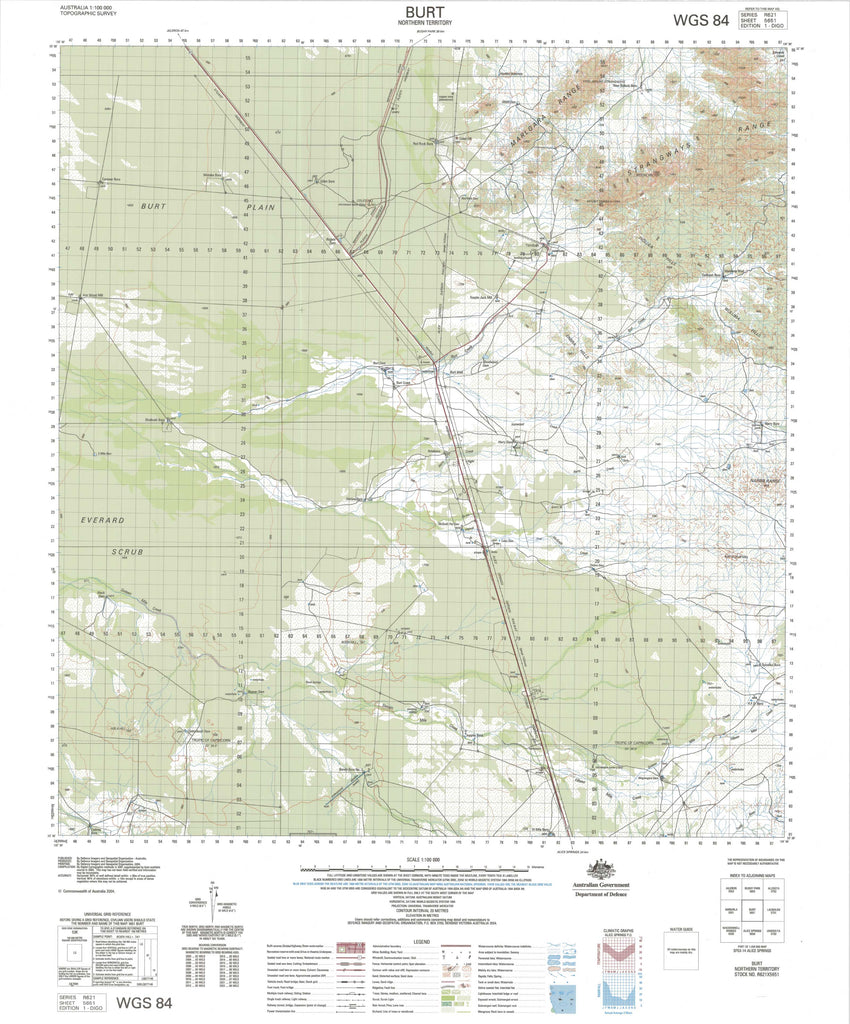 Buy 5651 Burt 1:100k Topographic Map