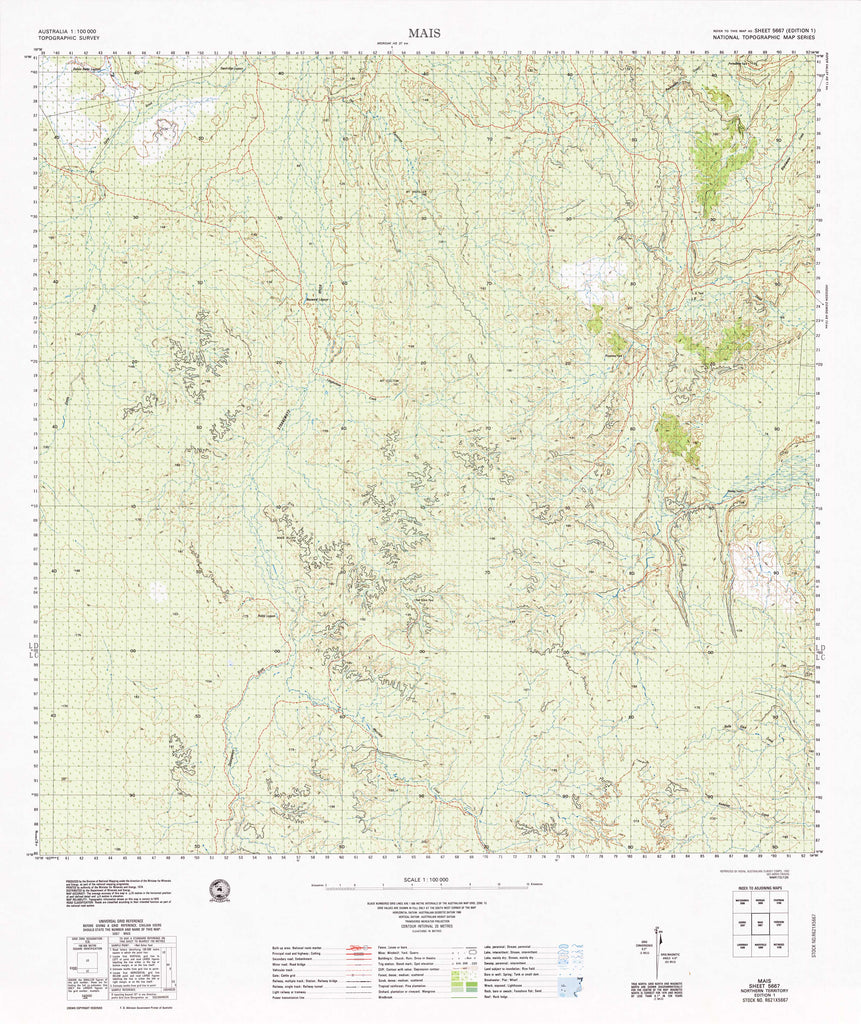 5667 Mais 1:100k Topographic Map | Mapworld