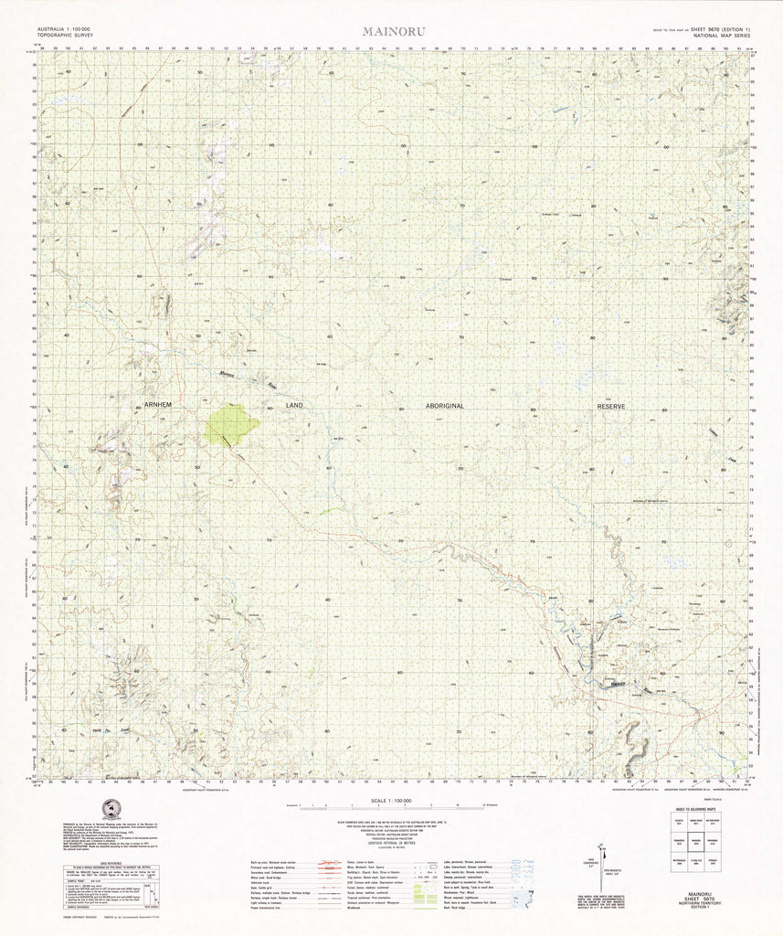 5670 Mainoru 1:100k Topographic Map | Mapworld