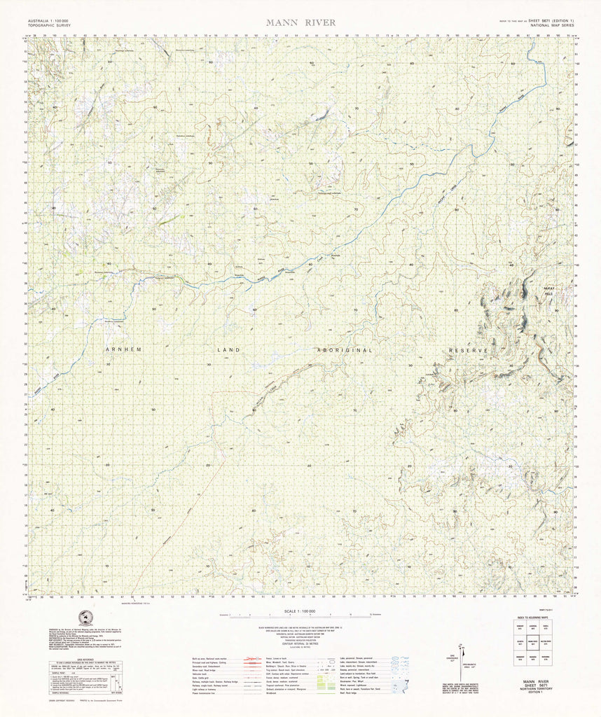 Buy 5671 Mann River 1:100k Topographic Map