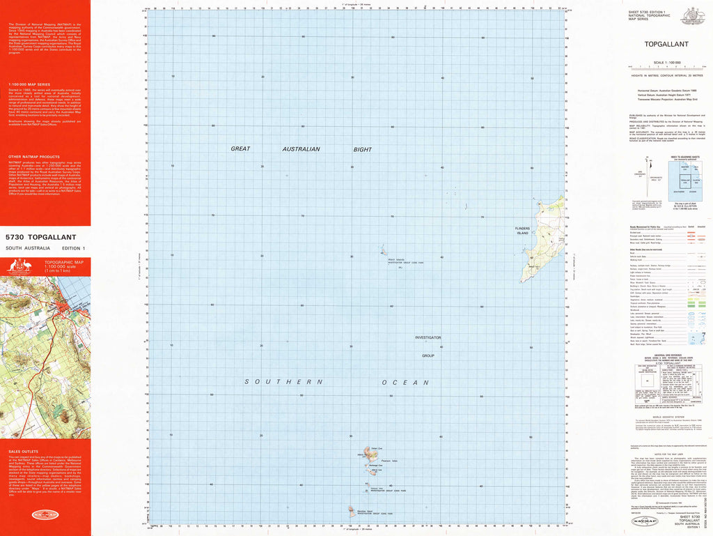 5730 Topgallant 1:100k Topographic Map | Mapworld