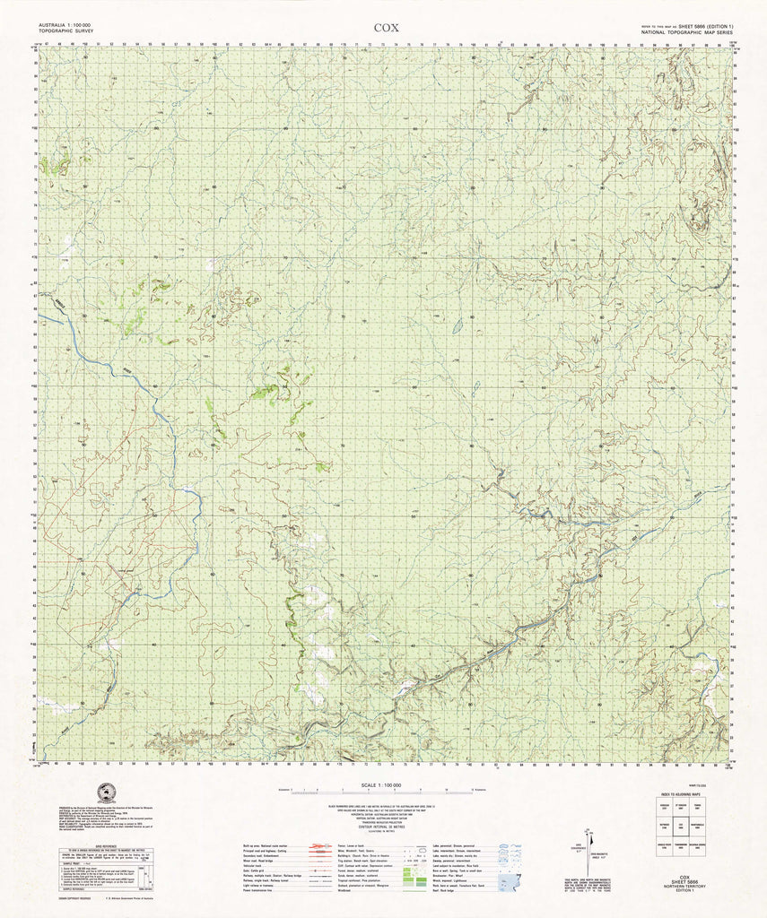 Buy 5866 Cox 1:100k Topographic Map