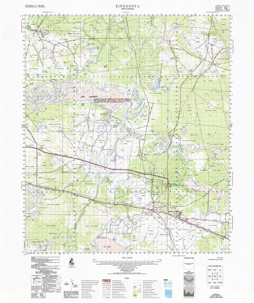 5936 Kingoonya 1:100k Topographic Map | Mapworld