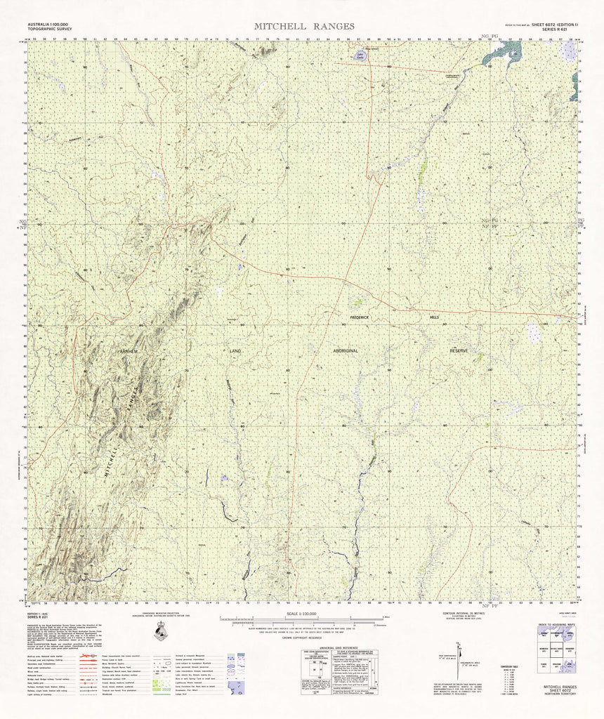 Buy 6072 Mitchell Ranges 1:100k Topographic Map