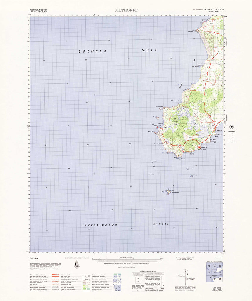 Buy 6227 Althorpe 1:100k Topographic Map