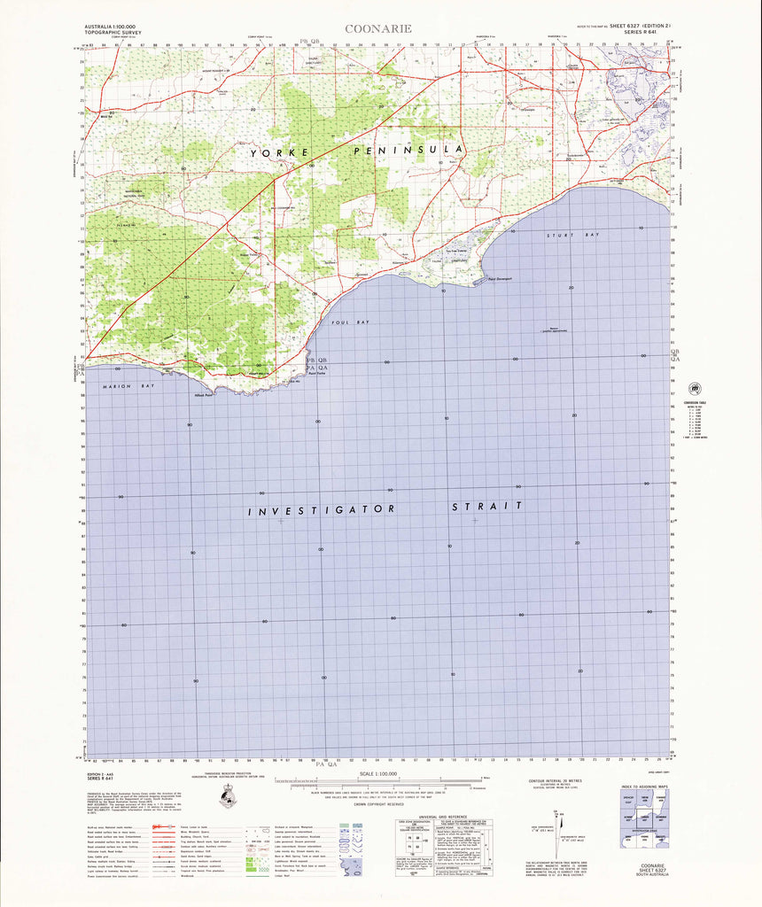 Buy 6327 Coonarie 1:100k Topographic Map