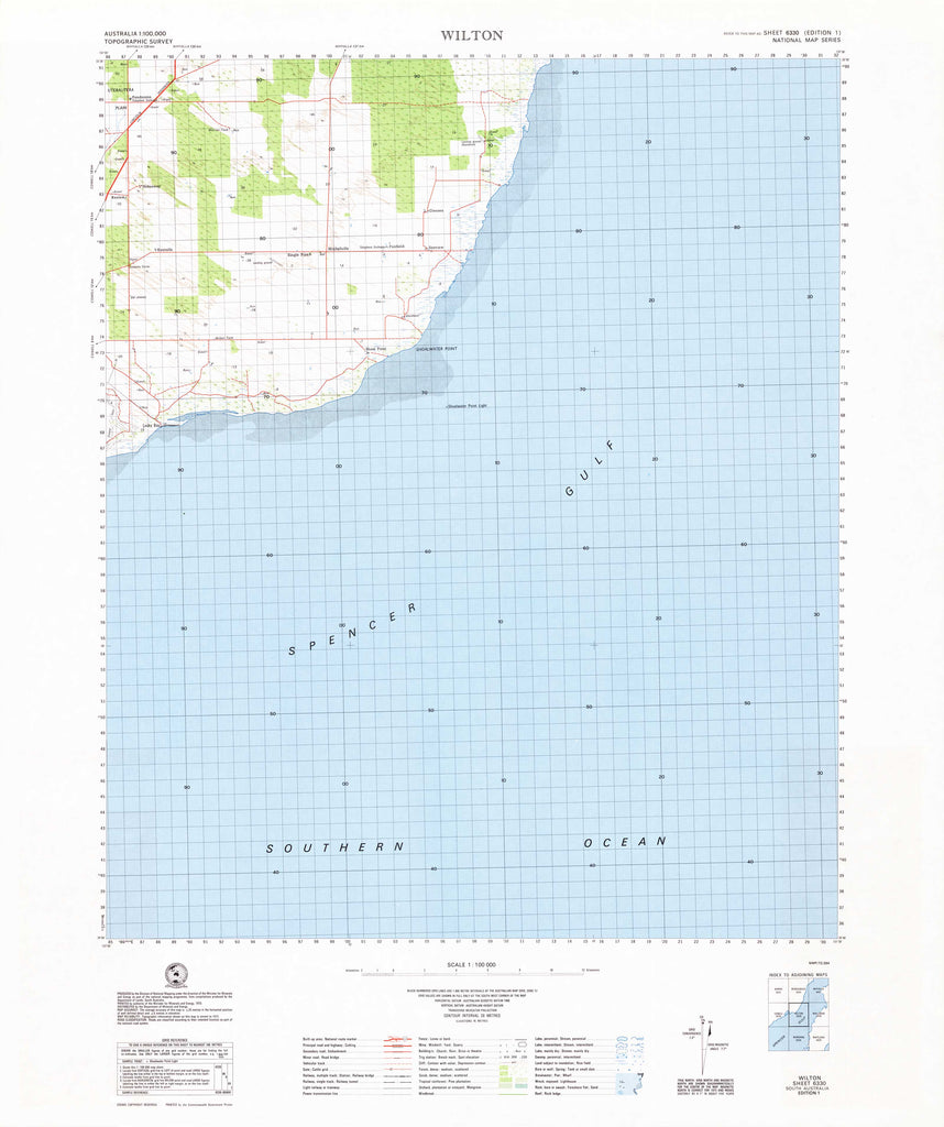 Buy 6330 Wilton 1:100k Topographic Map