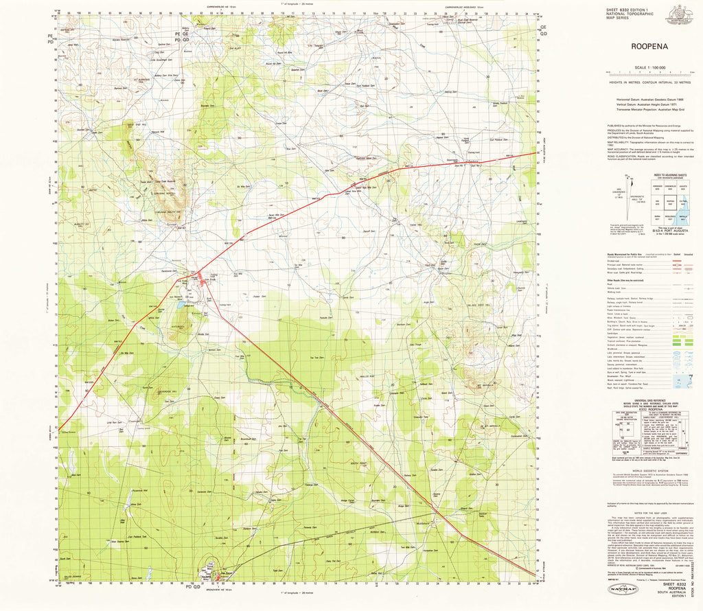 Buy 6332 Roopena 1:100k Topographic Map