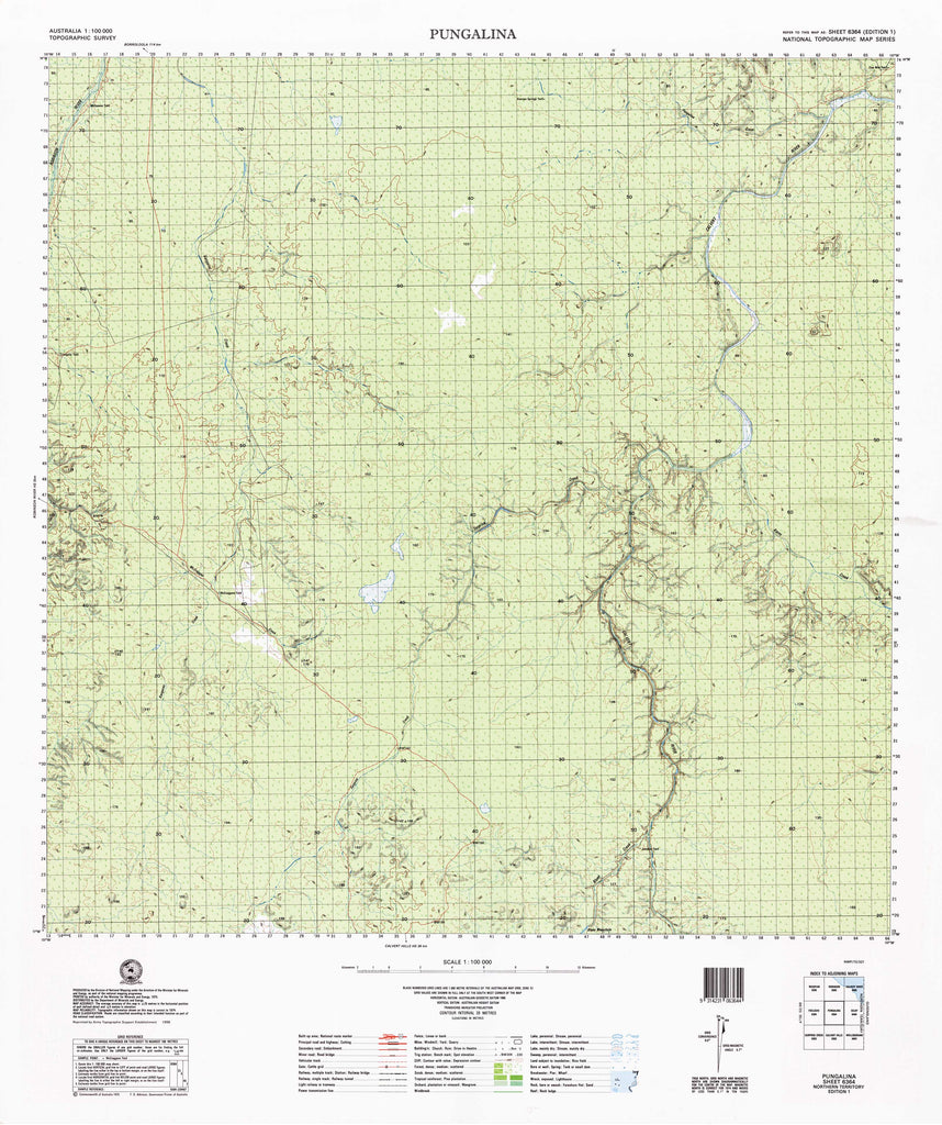 Buy 6364 Pungalina 1:100k Topographic Map