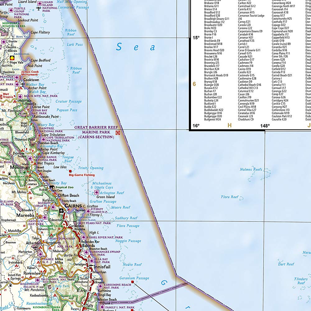 Australia East Folded Map – National Geographic | Mapworld