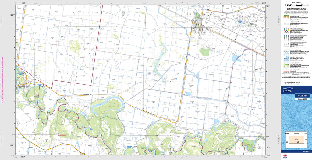 Whitton 8128-4N 1:25k Topographic Map | Shop Mapworld