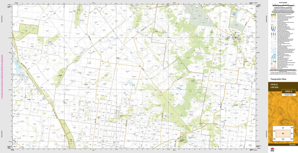 Fifield 8332-S 1:50k Topographic Map | Shop Mapworld