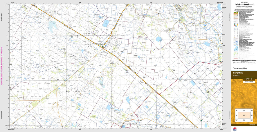 Nevertire 8434-S 1:50k Topographic Map | Shop Mapworld