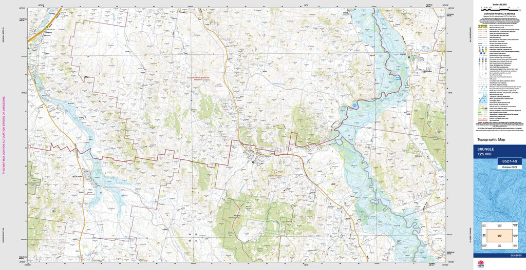 Brungle 8527-4S NSW 1:25k Topographic Map | Shop Mapworld